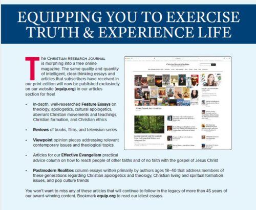 New Free Online Christian Research Journal articles. - Christian ...